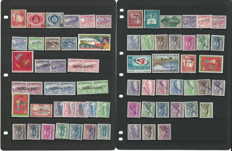 1971-74 Bangladesh 500 Different Mint NH 1971-74 Provisional Overprints ...