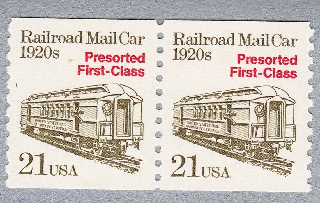 Pair 21c Railroad Mail Car US 2265 F-VF, MNH | United States, General ...
