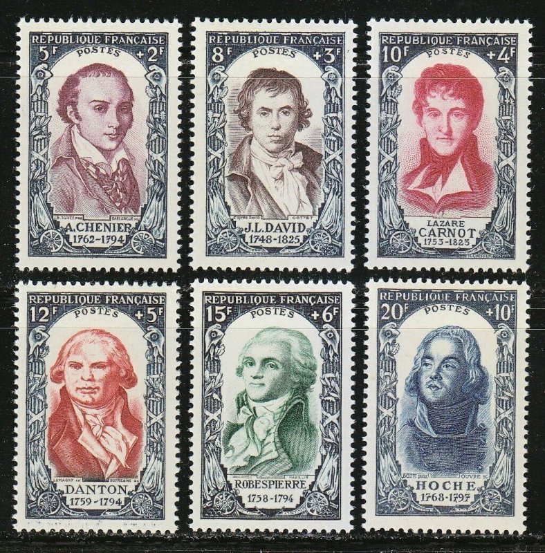 France 1950 Famous Persons J L David etc (6v Cpt) V Fine MNH CV$75 ...