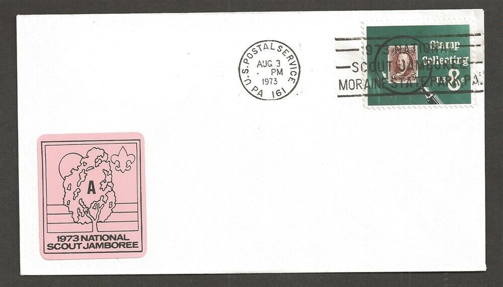 1973 US National Boy Scout Jamboree East Moraine cancel label | United ...