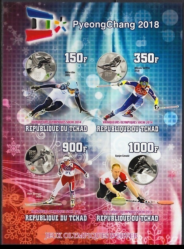 Tchad Chad Olympics Pyeongchang 2018 Sochi 2014 Champions Olympique ...