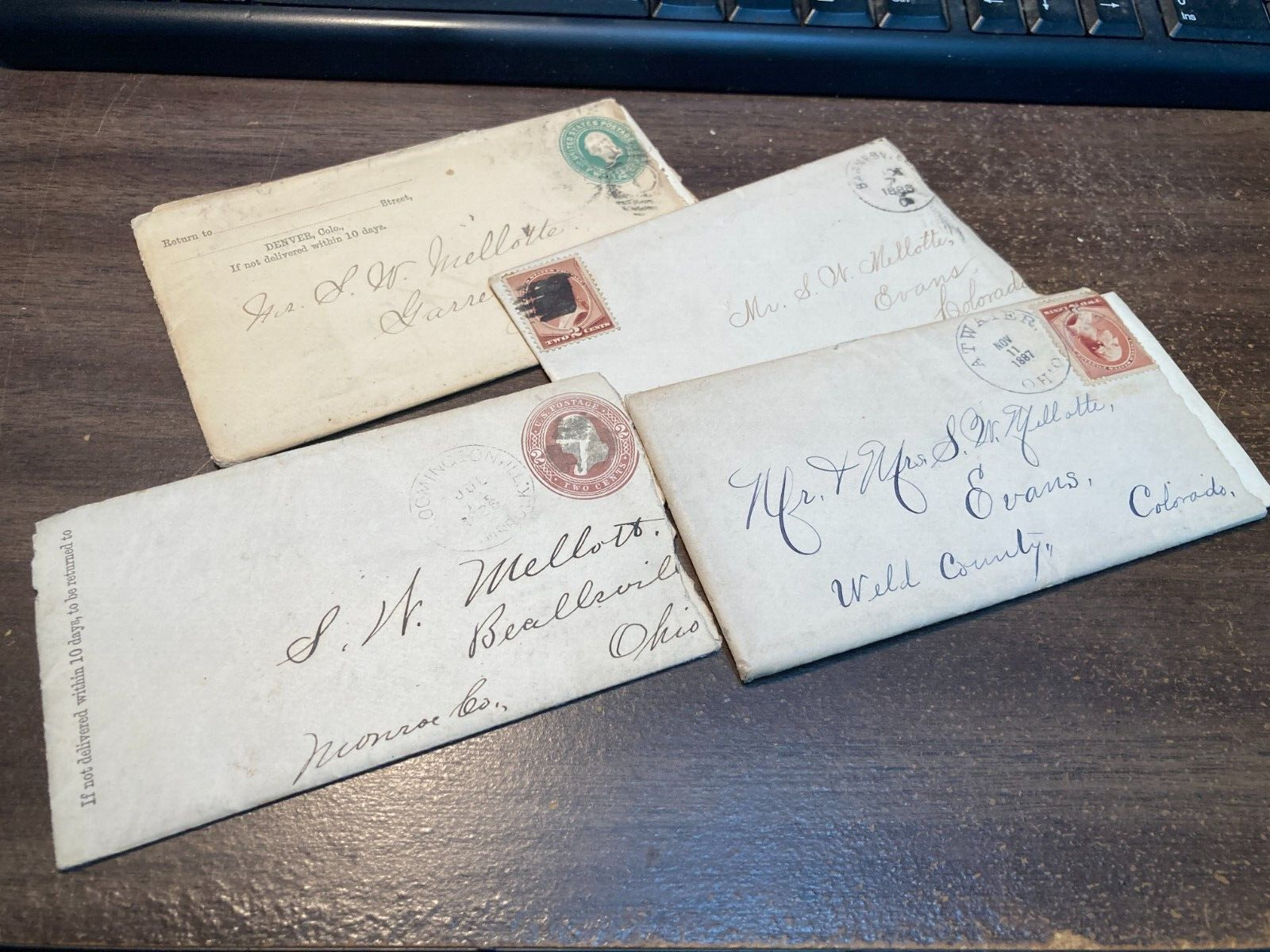 Read Someone Else"S Mail From the 1880'S-1890'S Four Covers W/Letters ...