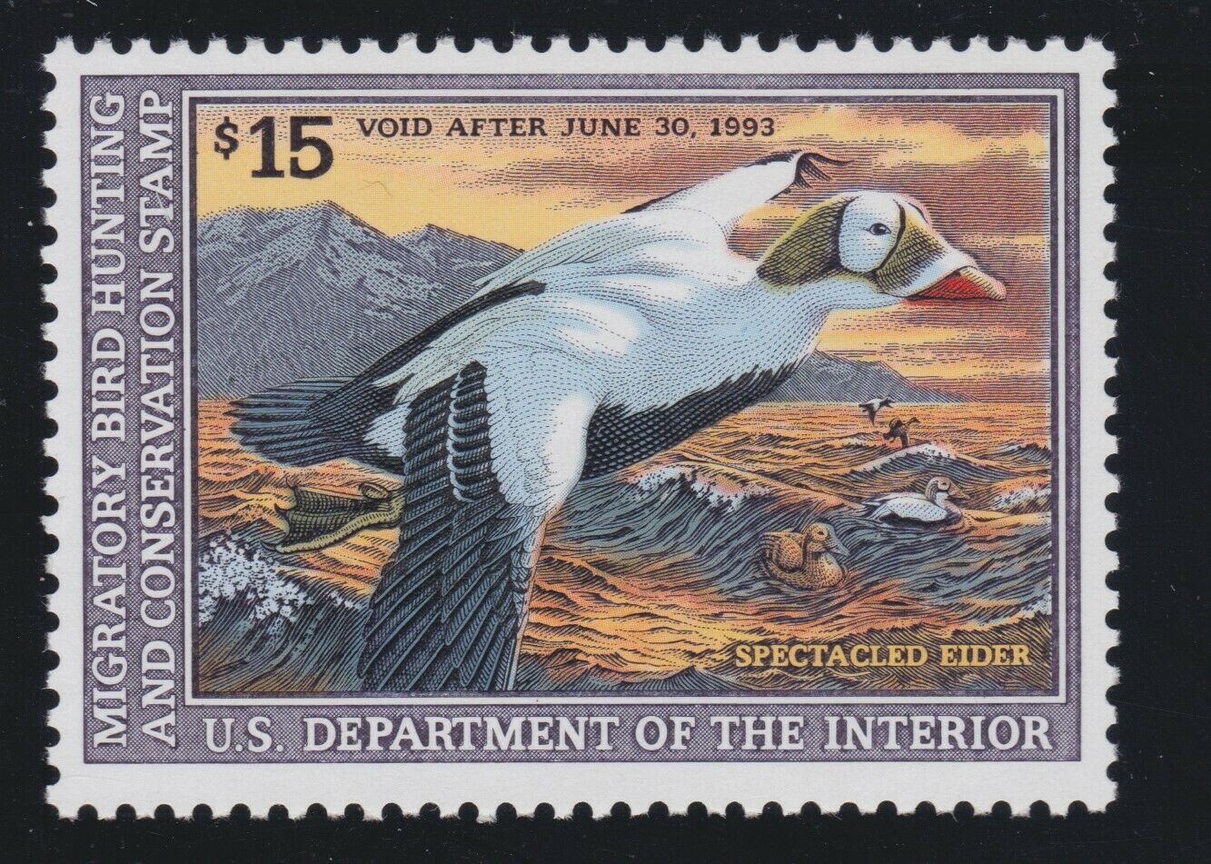 US RW59 $15 Federal Duck Stamp Mint XF OG NH SCV $30 (-005) | United ...