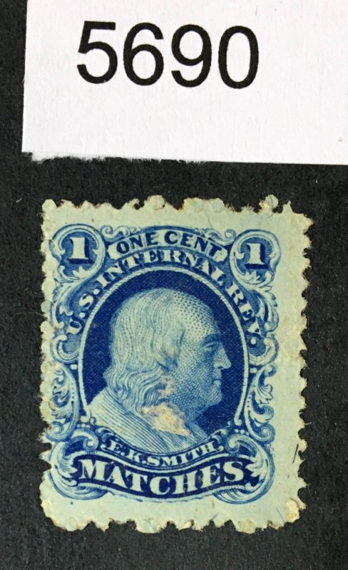 US Stamps # Ro168D Revenue Match & Medicine Unused CAT. $20 LOT #5690 ...