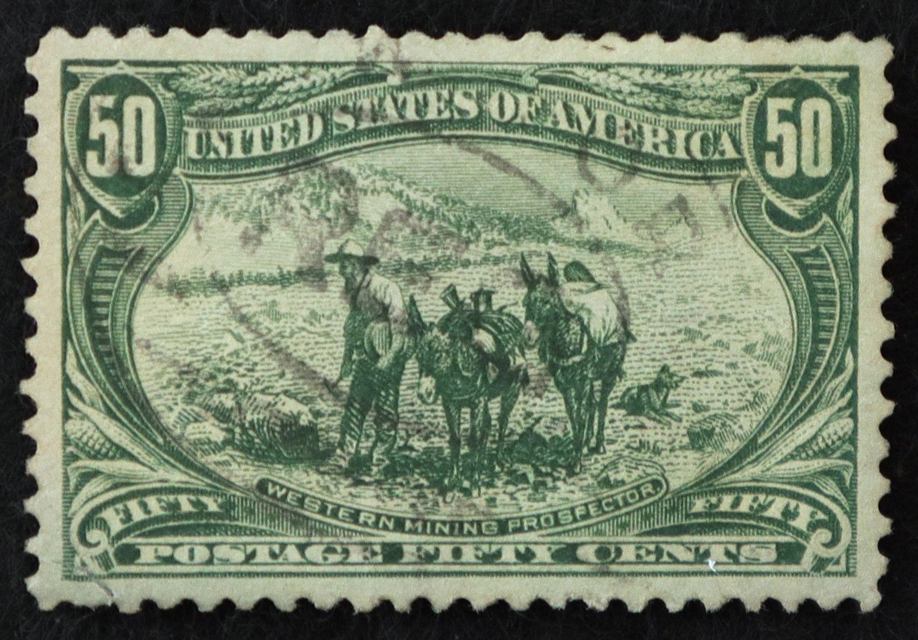 U.S. Used Stamp Scott #291 50c Trans Miss. Superb. Huge Margins. A Gem ...