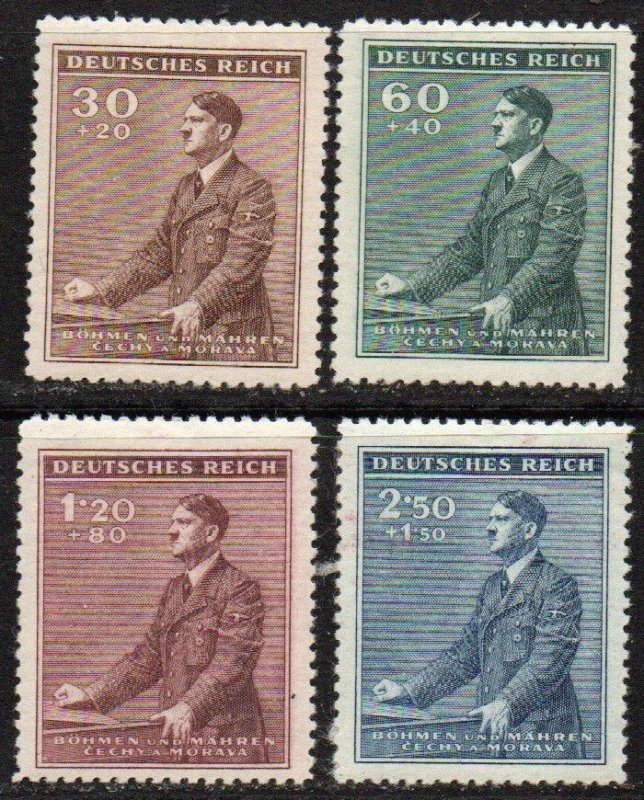 Czechoslovakia - Bohemia and Moravia Sc #B9-B12 Mint Hinged | Europe ...