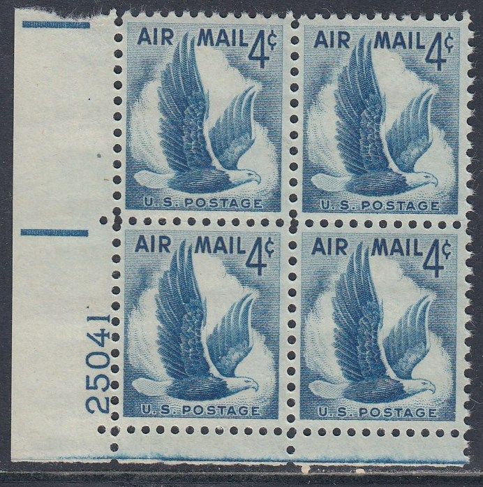 Scott C48 MNH LL Pl Blk 25041 - Eagle in Flight | United States, Air ...