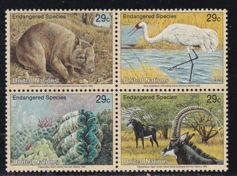 United Nations - New York # 623a, Endangered Species, NH, 1/2 Cat ...