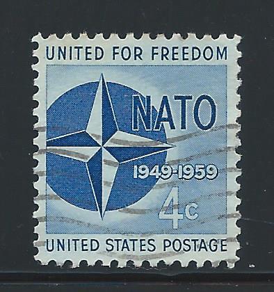 #1127 Used Single NATO | United States, General Issue Stamp / HipStamp
