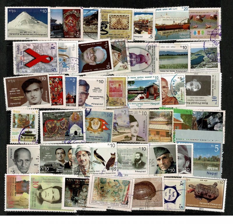 Nepal accumulation BR3 part 2 – used 2000s-2010s | Asia - Nepal, Stamp ...