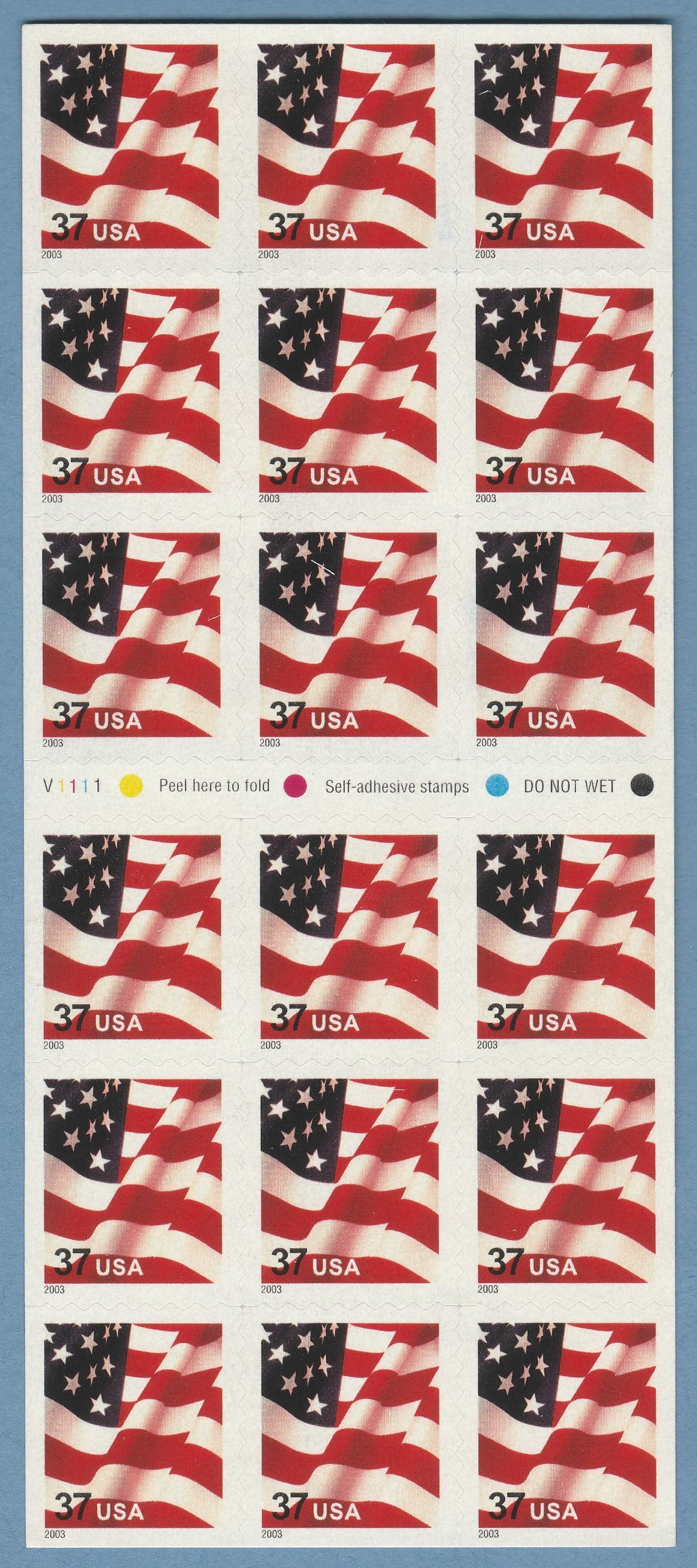 #3637a Flag ATM Pane of 18 MNH $1 Shipping | United States, General ...