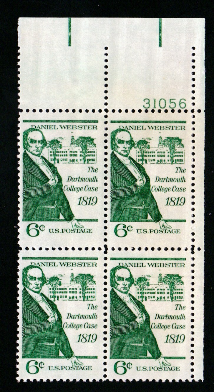 SC# 1380 - (6c) - Daniel Webster. MNH plate block/4 - UR # 31056 ...