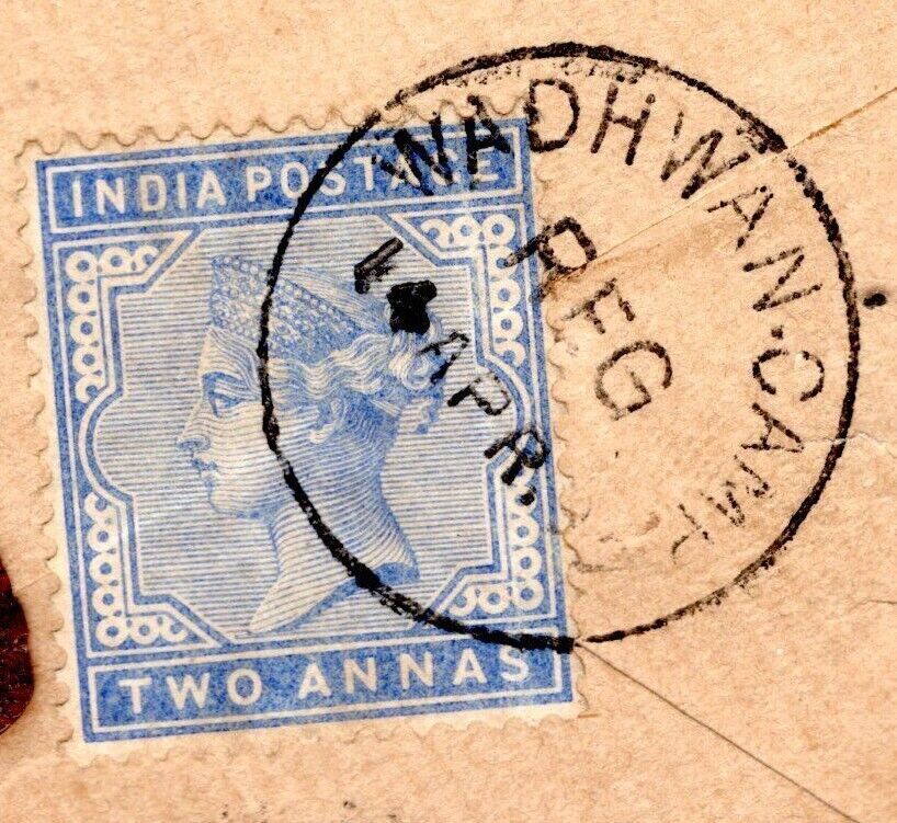 INDIA *Wadhwan Camp* Registered 1899 Covers{2} RETOUR Dead Letter ...