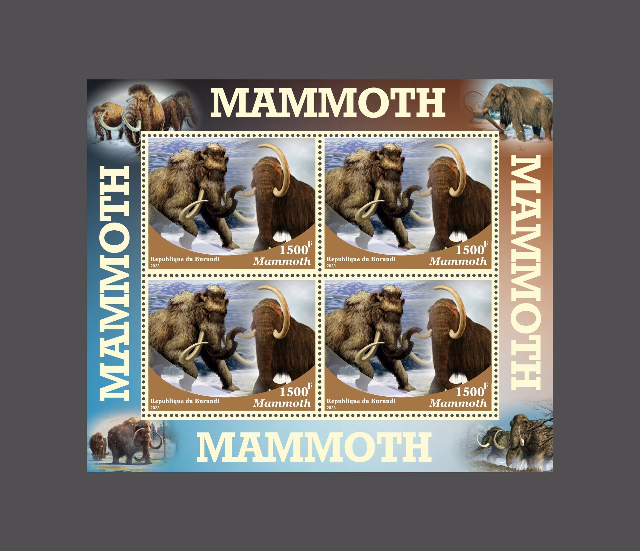 Stamps.Prehistoric Fauna Mammoths 2023 6 sheets perforated NEW | Africa ...