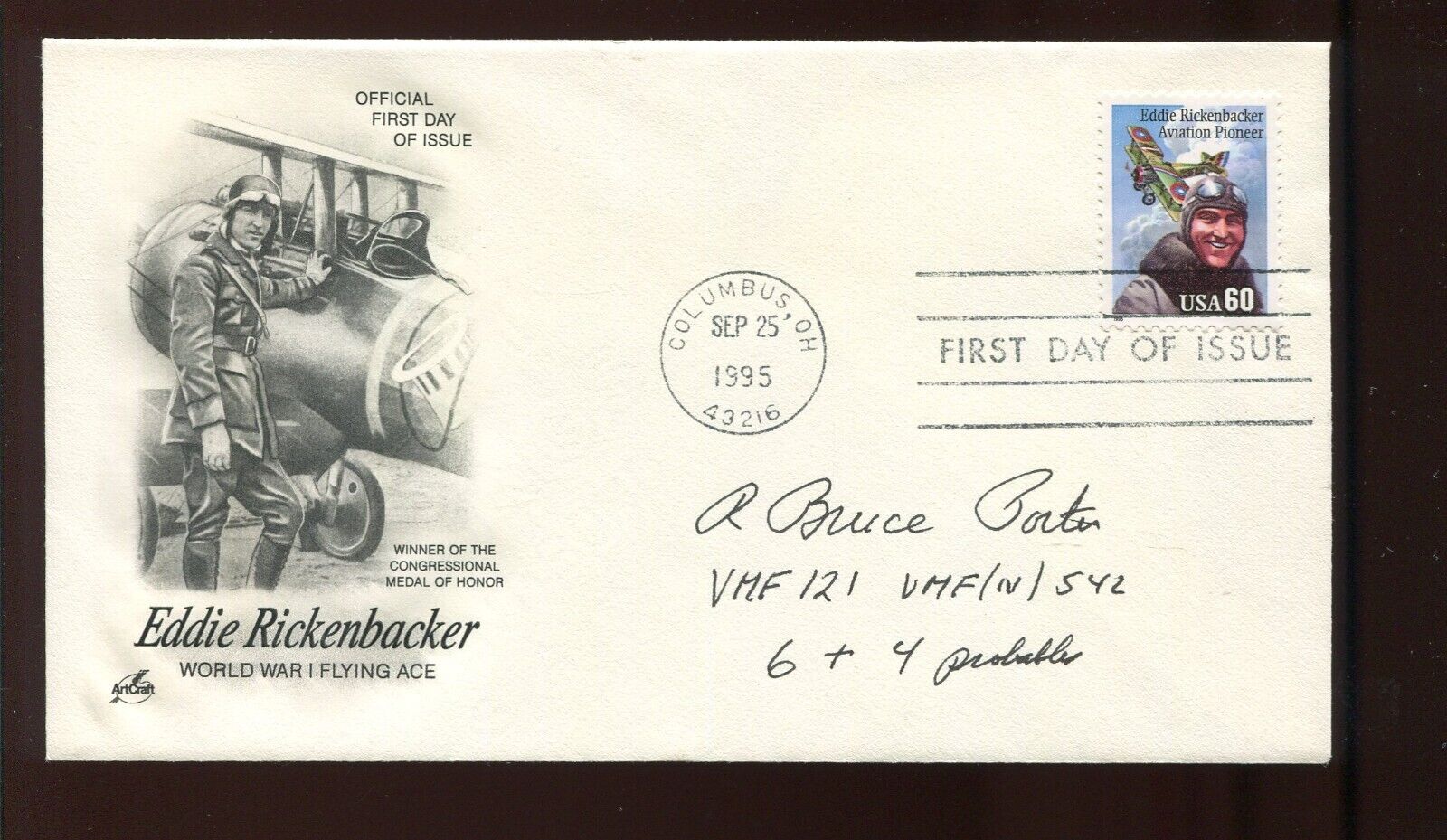 Robert Bruce Porter WW2 Fighter Pilot ACE Signed Cover Lv4666 | United ...