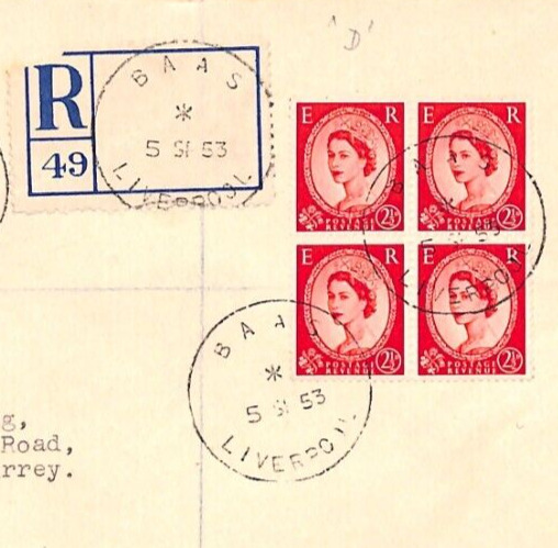 GB Cover *BAAS LIVERPOOL* CDS 1954 Event Postmarks Registered {samwells ...