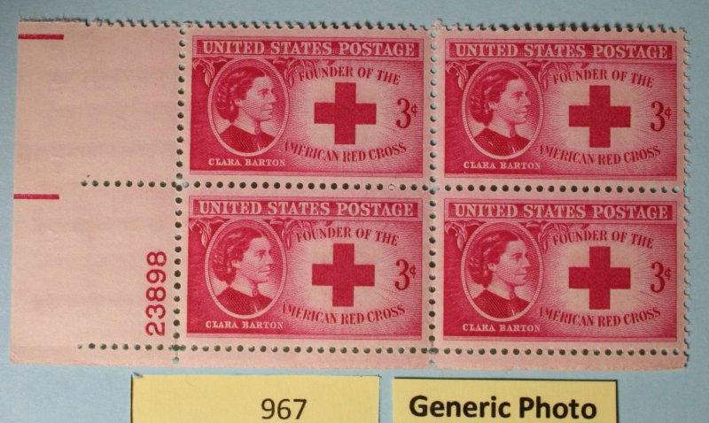 967 US mint NH Plate Block - Clara Barton (year 1948) Generic Photo ...