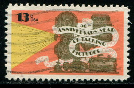 1727 US 13c Talking Pictures Anniv., used | United States, General ...
