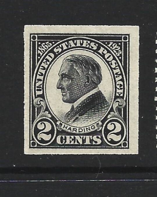 United States Scott 611 2-cent Harding Imperf NH MNH 2019 cv $20 ...