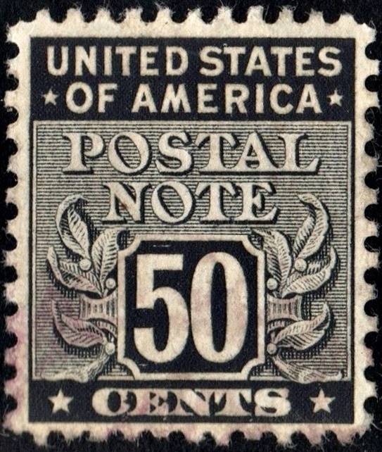 SC#PN14 50¢ Postal Note Single (1945) Used | United States, Back of ...
