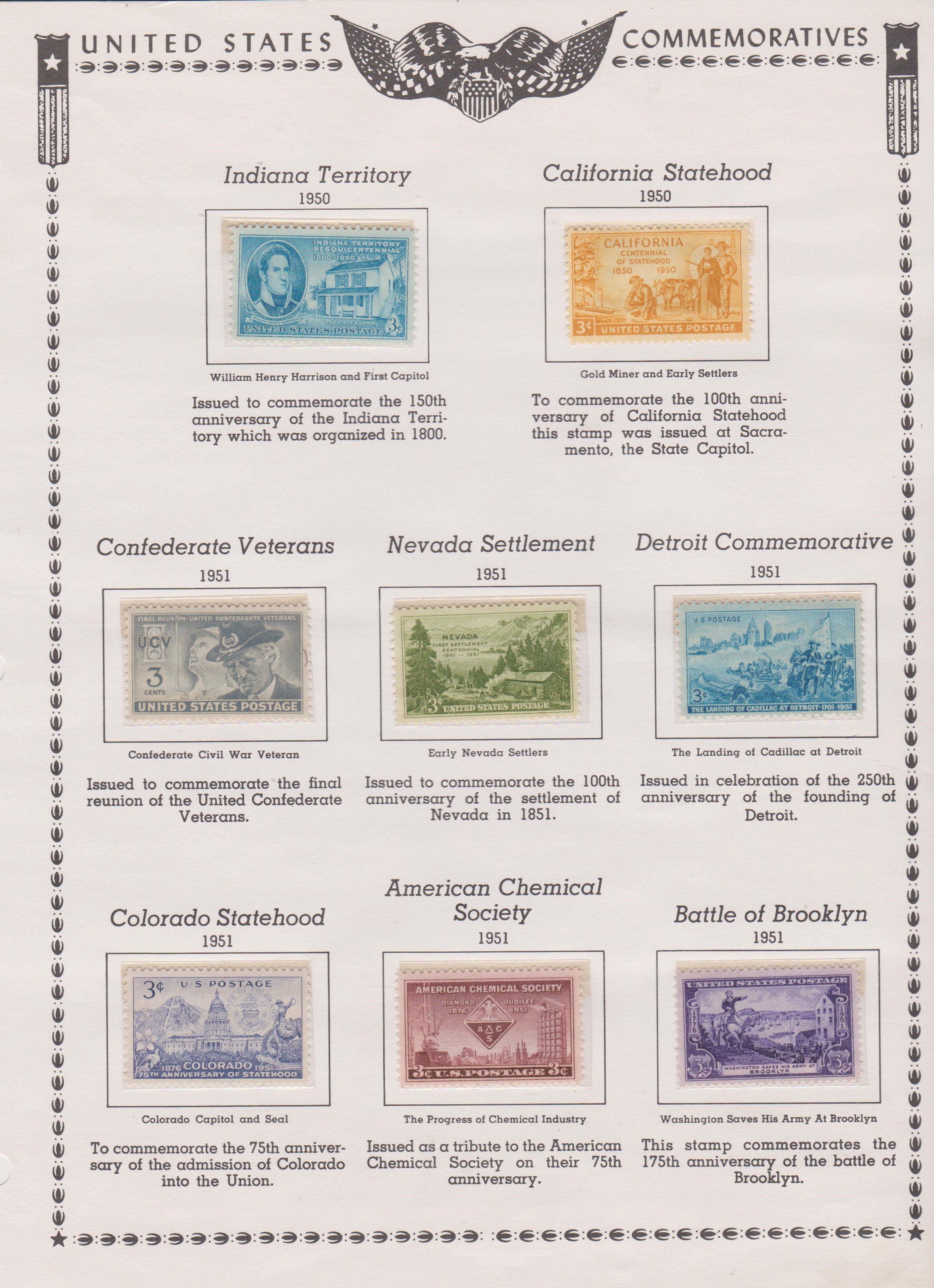 Americas U.S. Postal Stamps, #996/1003 Range from/to | United States ...