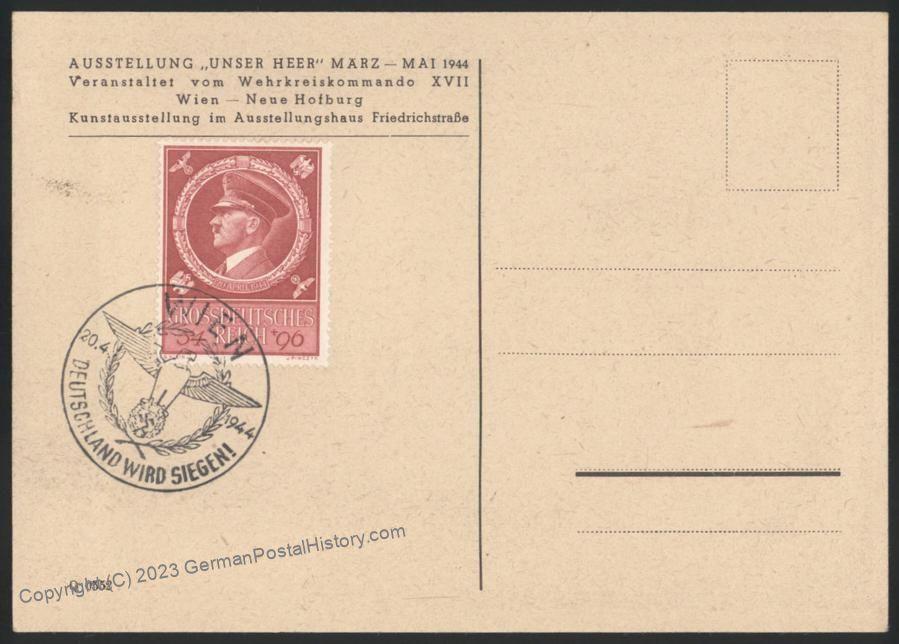 3rd Reich Austria 1944 Germany Ostmark Army Propaganda PC USED Wien ...