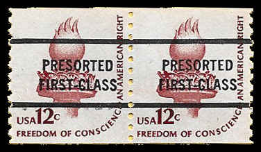 PCBstamps US #1816a Coil Pair 24c(2x12c)Torch, presorted, MNH, (1 ...