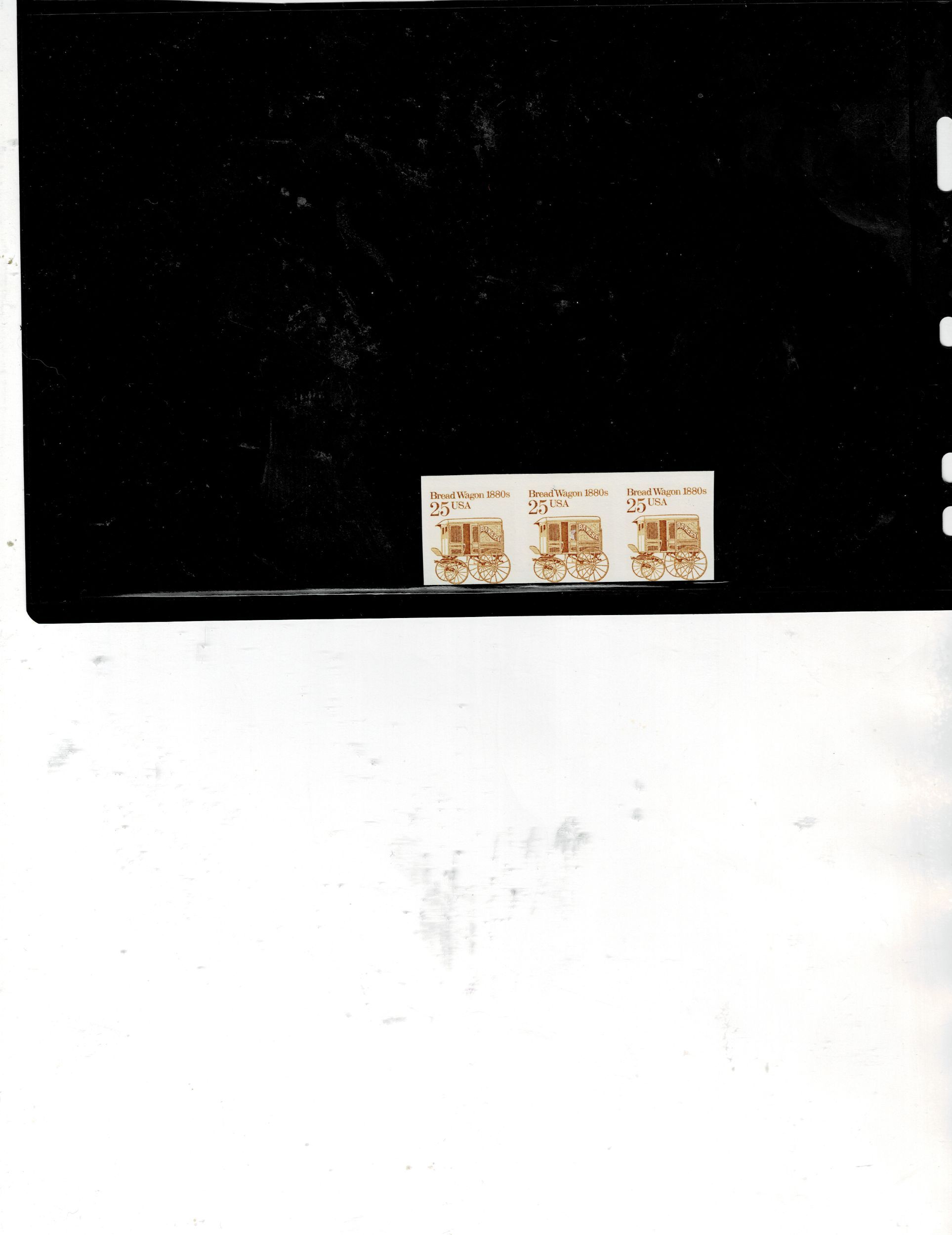 Bread Wagon 25cc US Postage Error Coil Strip of 3 #2136a VF MNH ...