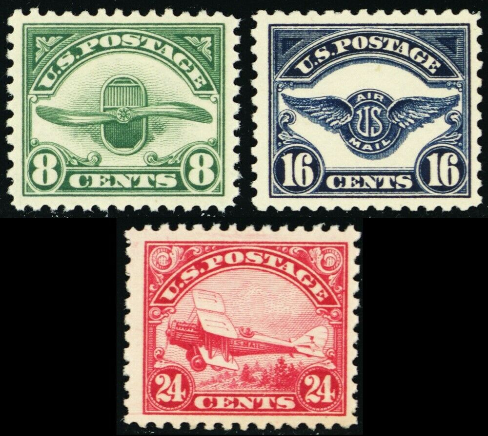 C4-C6, Mint VF NH Second Issue of 3 Airmail Stamps Fresh! -- Stuart ...