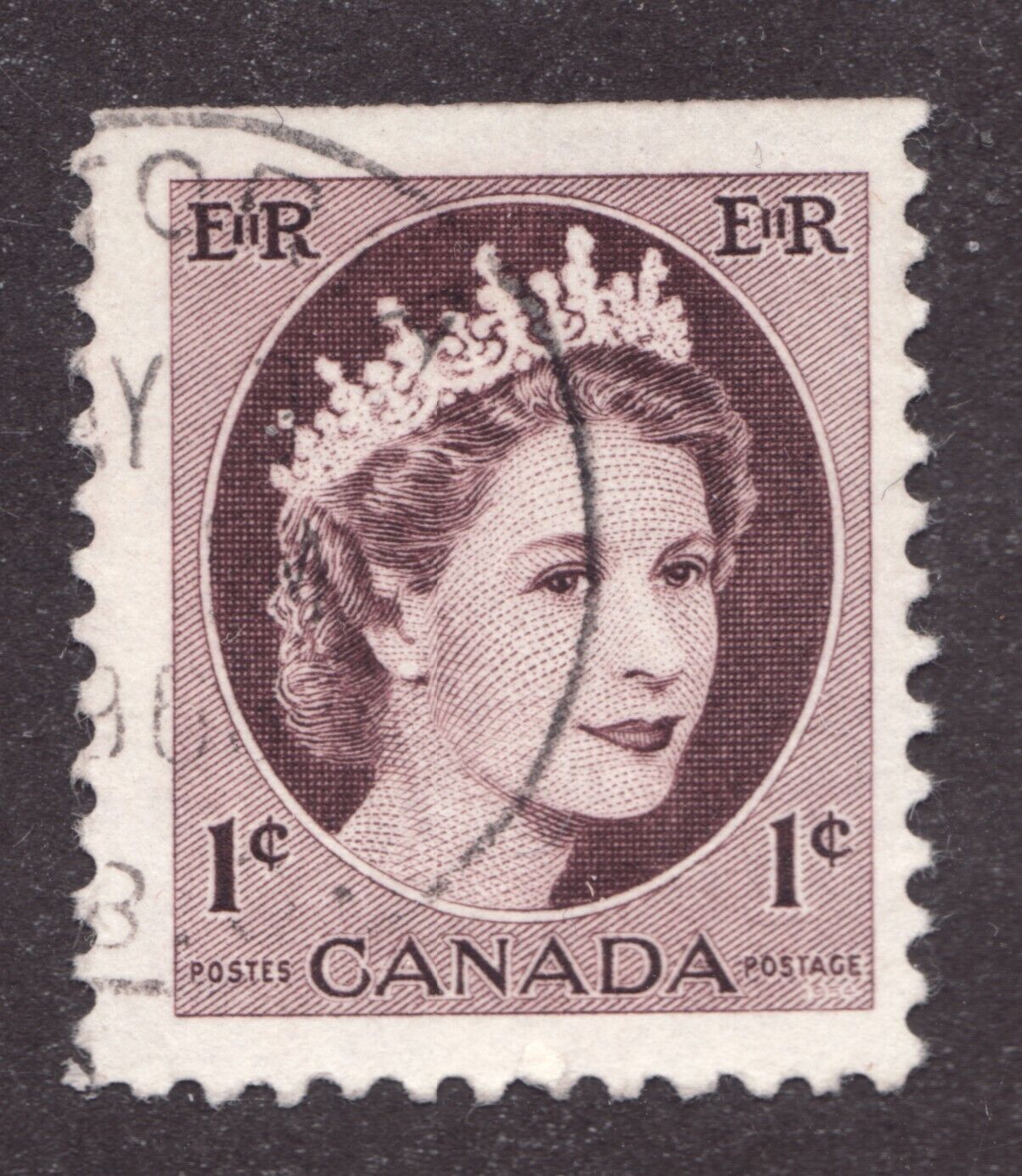 1954 - #337aiiis USED / Hibrite Paper, Horizontal Rib, Booklet Stamp ...