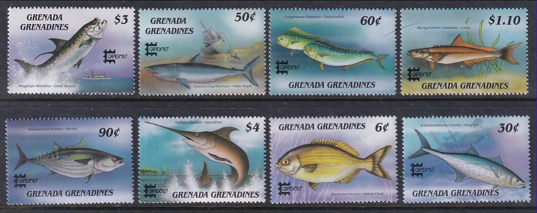 Grenada Grenadines 887-894 Fish MNH VF | Caribbean - Grenada, General ...