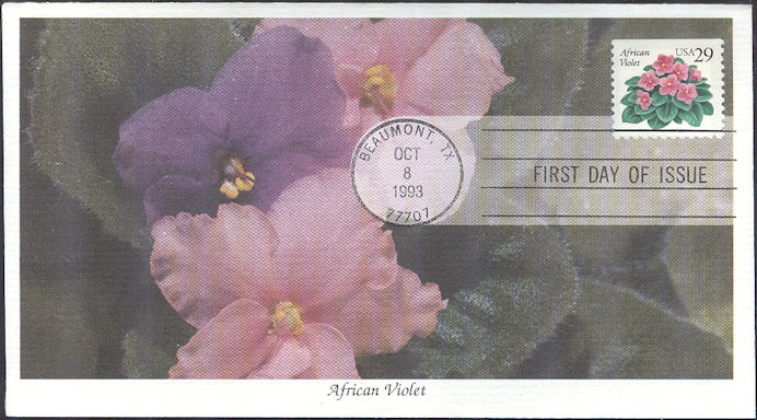 #2486 African Violets Mystic FDC | United States, General Issue Stamp ...