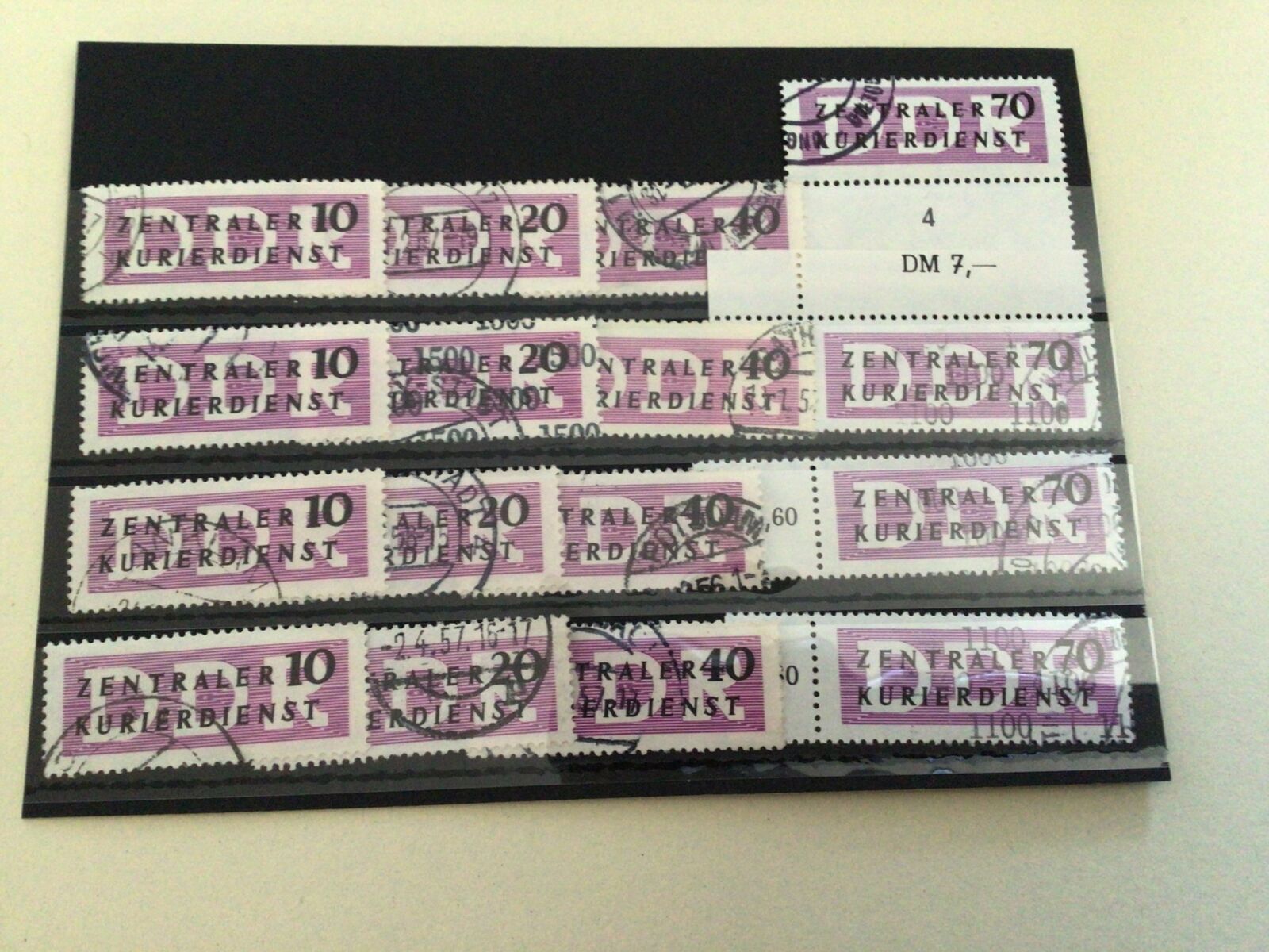 German Democratic Republic 1956 Central Courier Official used stamps ...