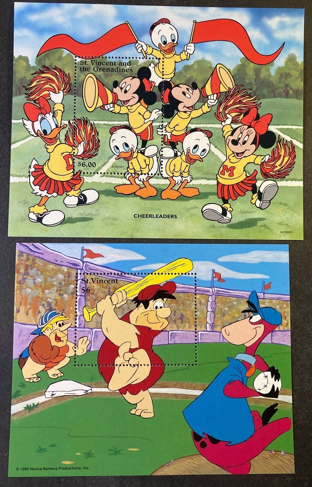 St Vincent 1991 disney cheerleaders flintstones mickey minnie daffy ...