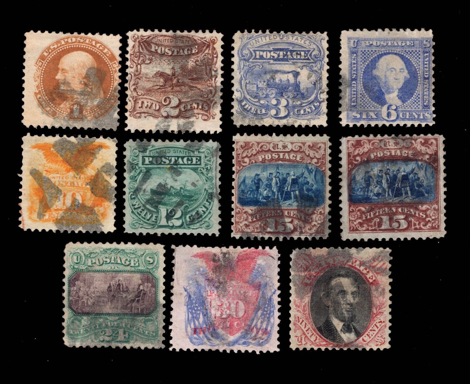 US Stamps #112-122 Complete Pictorial SET Used LOT #93510* | United ...