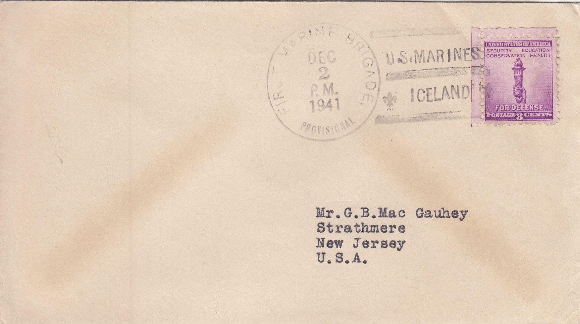 1941, WW2: USMC, 1st Brigade, Iceland Provisional (S19054) | United ...