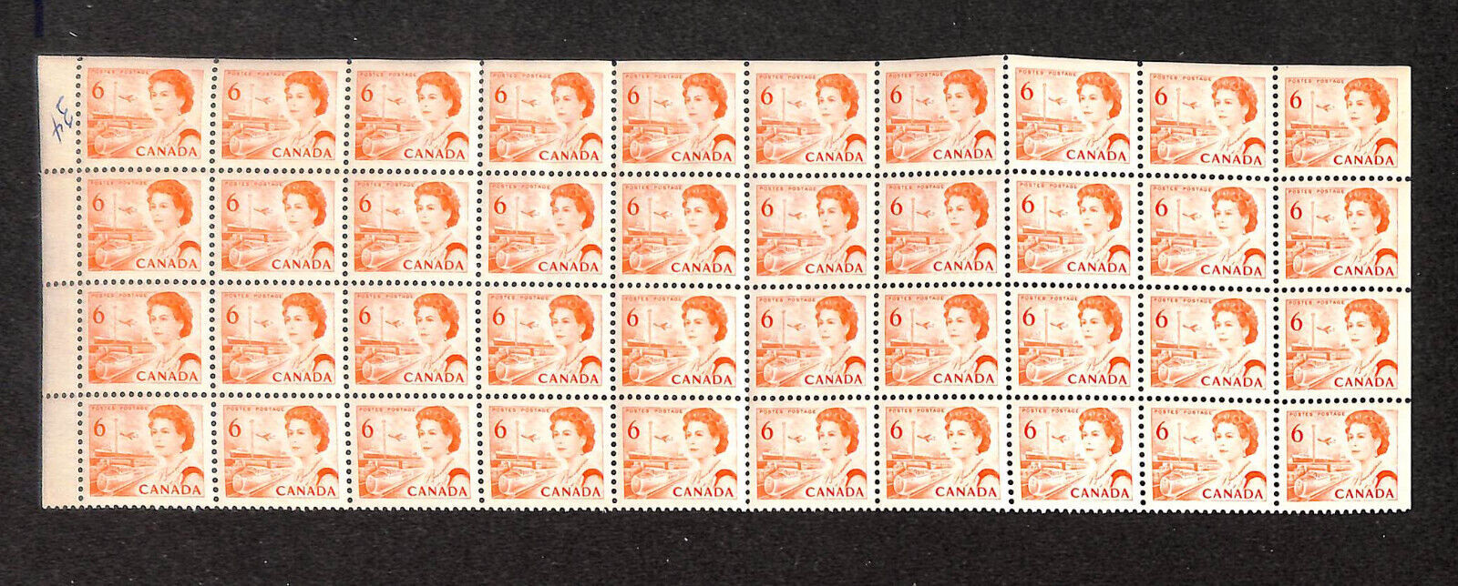 Canada, Postage Stamp, #459 Block of 40 Mint NH, 1967 Train | Canada ...