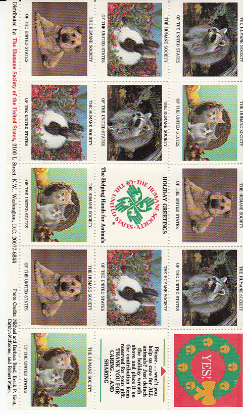 Humane Society of the United States Two Panes of Seals | United States ...