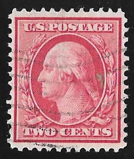 332 2 cents Washington, Carmine Stamp used EGRADED SUPERB 98 XXF / HipStamp