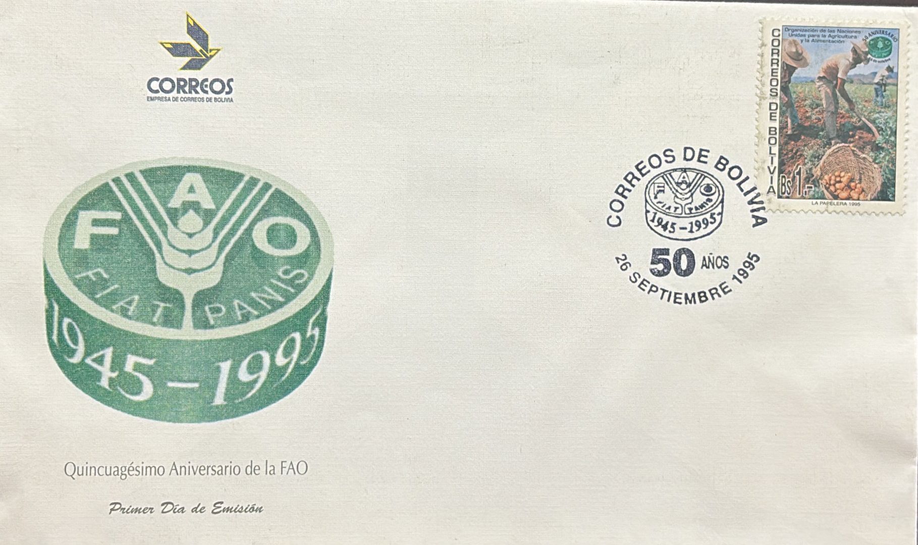 O) 1995 Bolivia, Fao, Potato Cultivation, the Paper Mill - Food, Fiat ...
