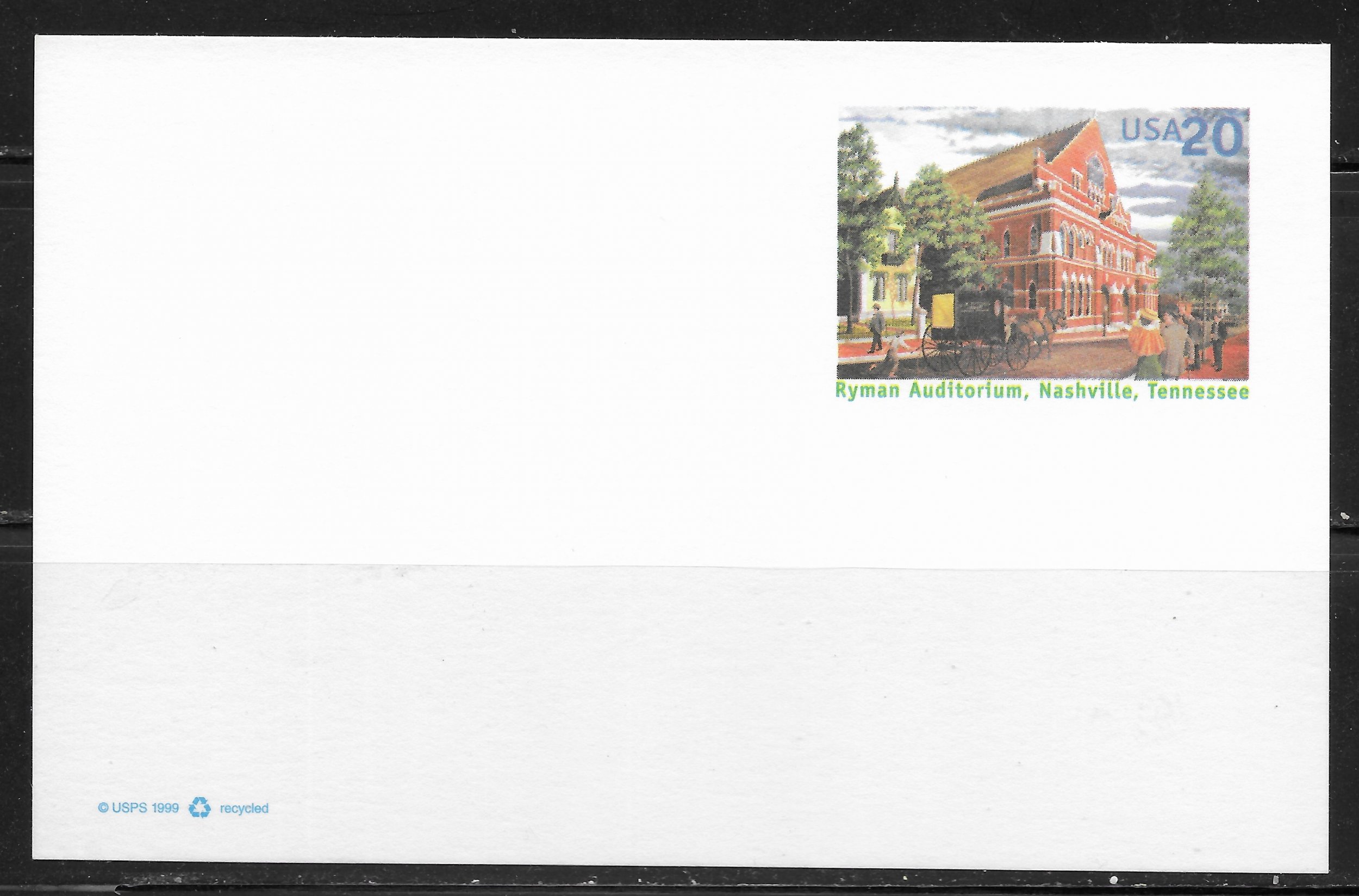 US #UX313 20c Ryman Auditorium, Nashville, TN ~ MNH | United States ...