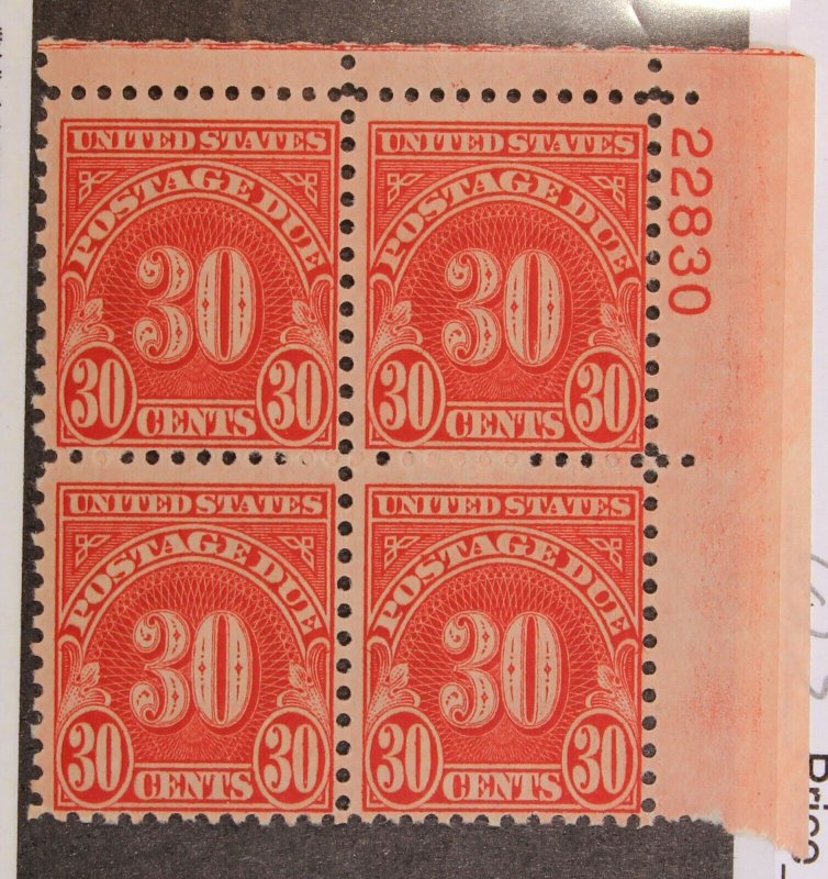 Scott J85 - 30 Cents Postage Due - MNH - Plate Block - SCV - $60.00 ...