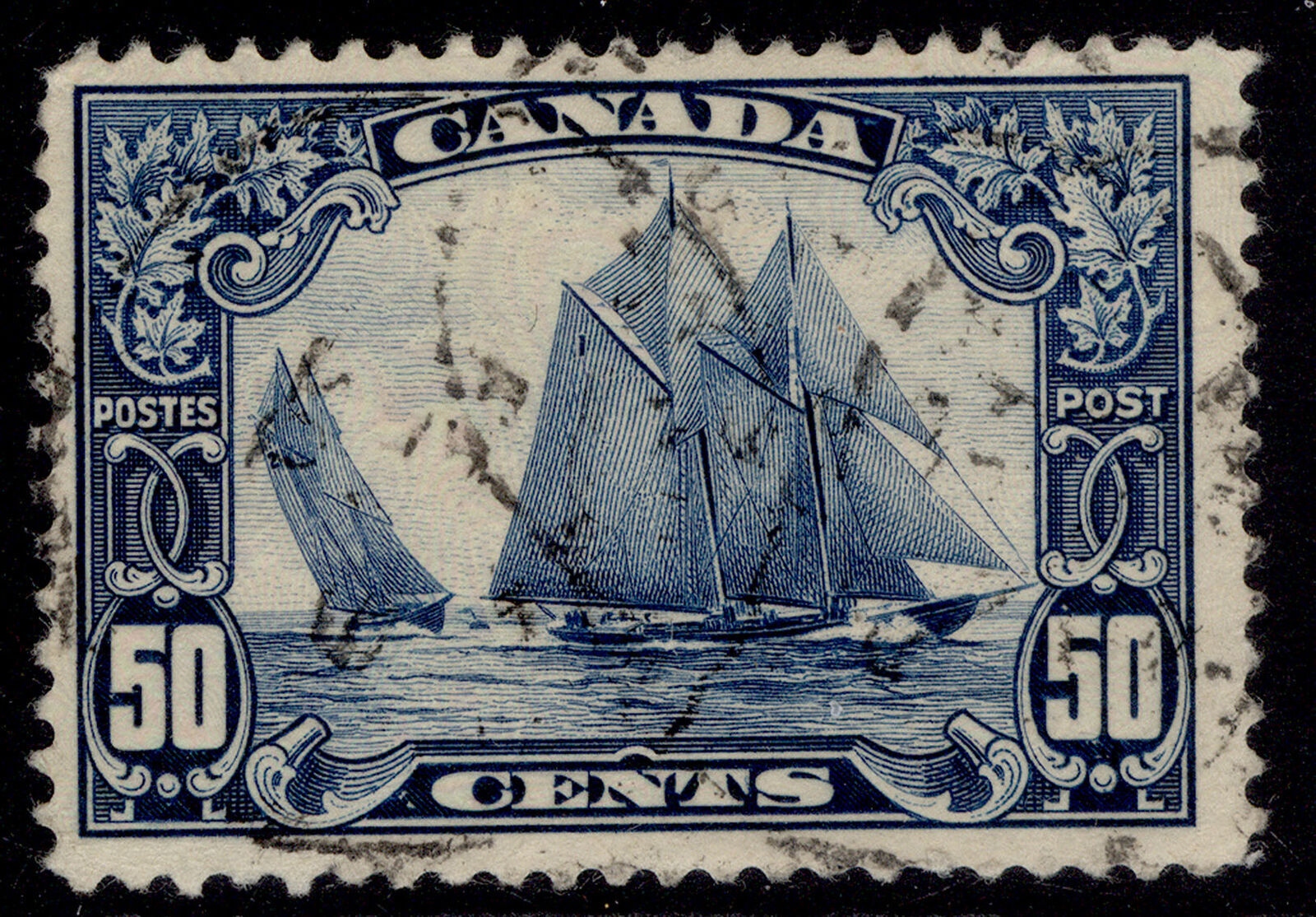 CANADA GV SG284, 50c blue, FINE USED. Cat £55. | Canada, Stamp / HipStamp