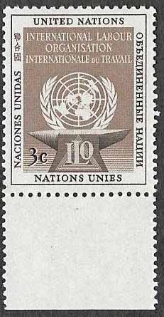 UN New York SC 25 - UN Emblem & Anvil - MNH - 1954 / HipStamp