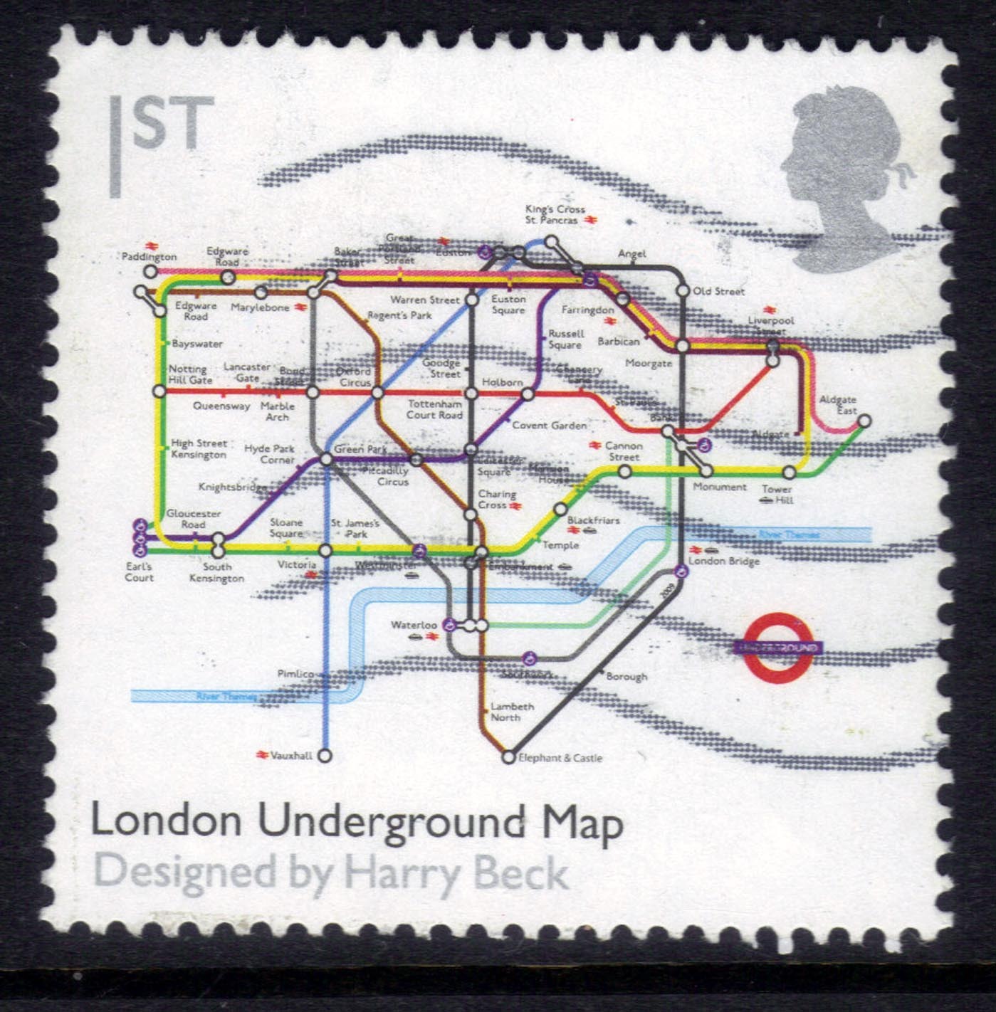 GB 2009 QE2 1st British Designs London Underground Map SG 2895 ( M724 ...