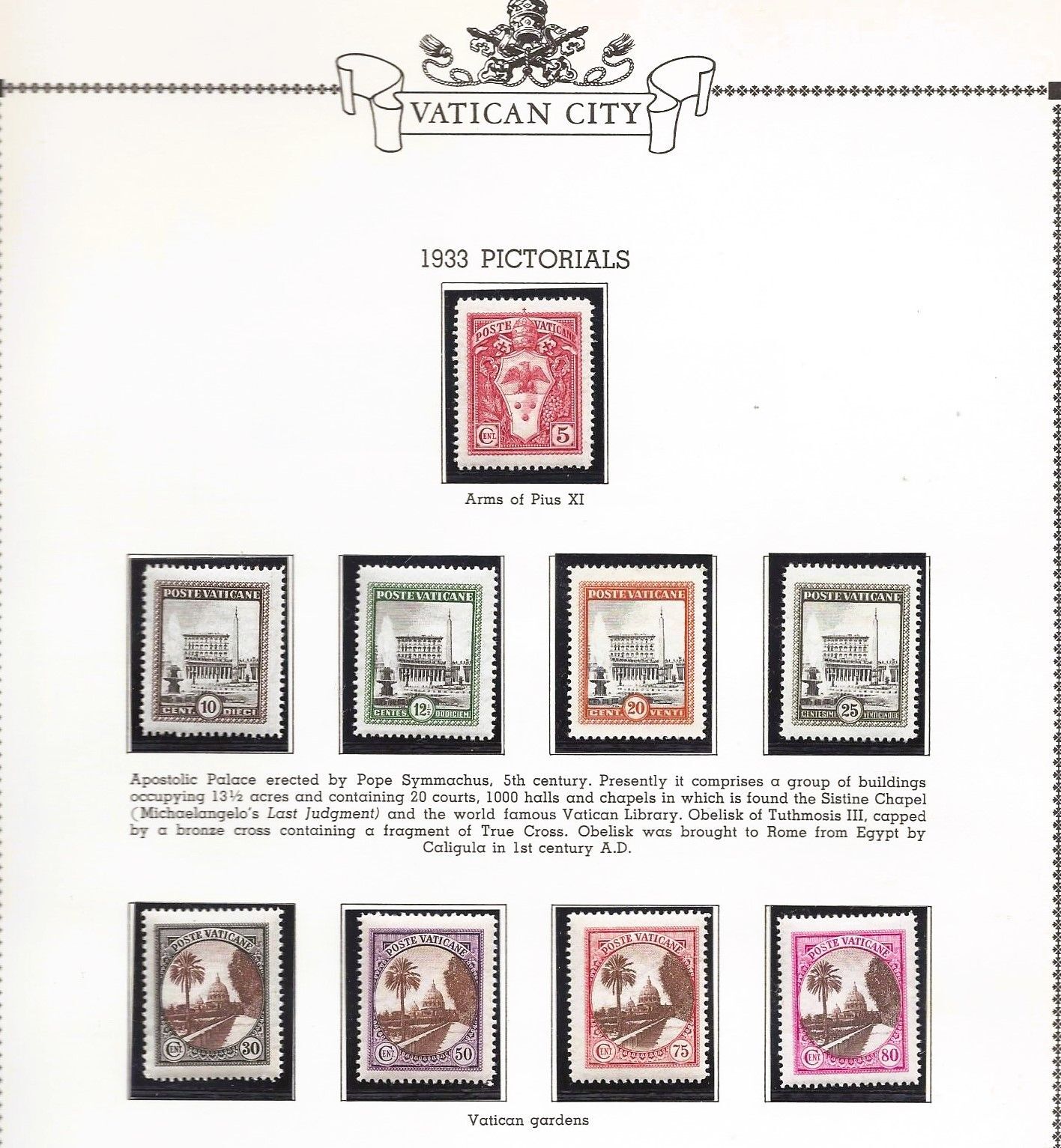 Vatican 4ea Album Pages | United States, General Issue Stamp / HipStamp