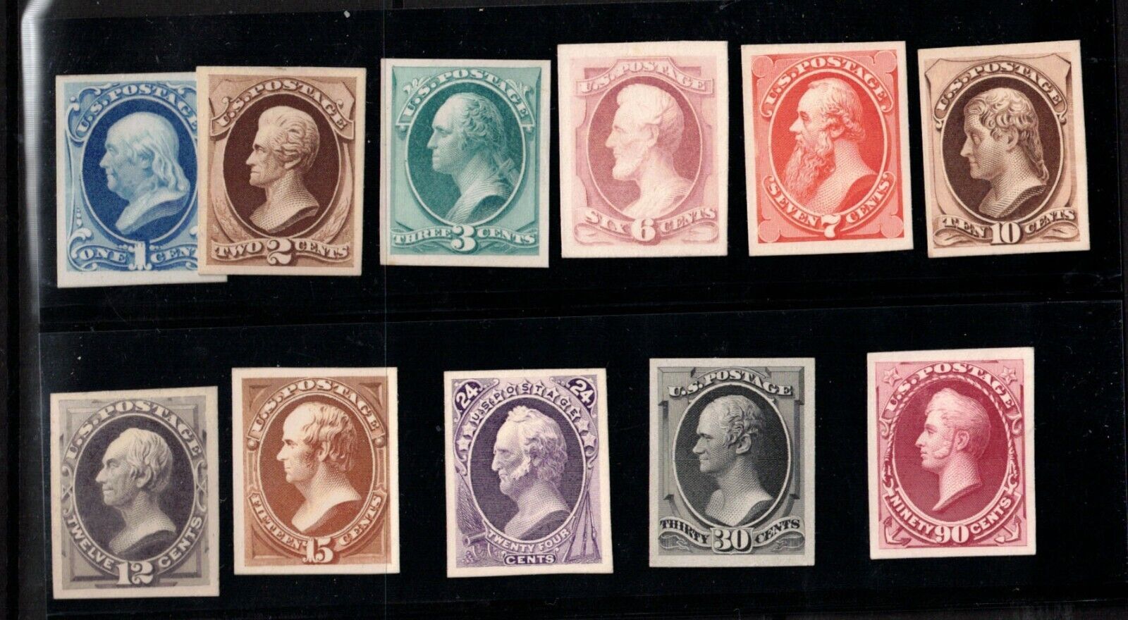 USA #156P4 - #166P4 Extra Fine Plate Proof Set On Card | United States ...