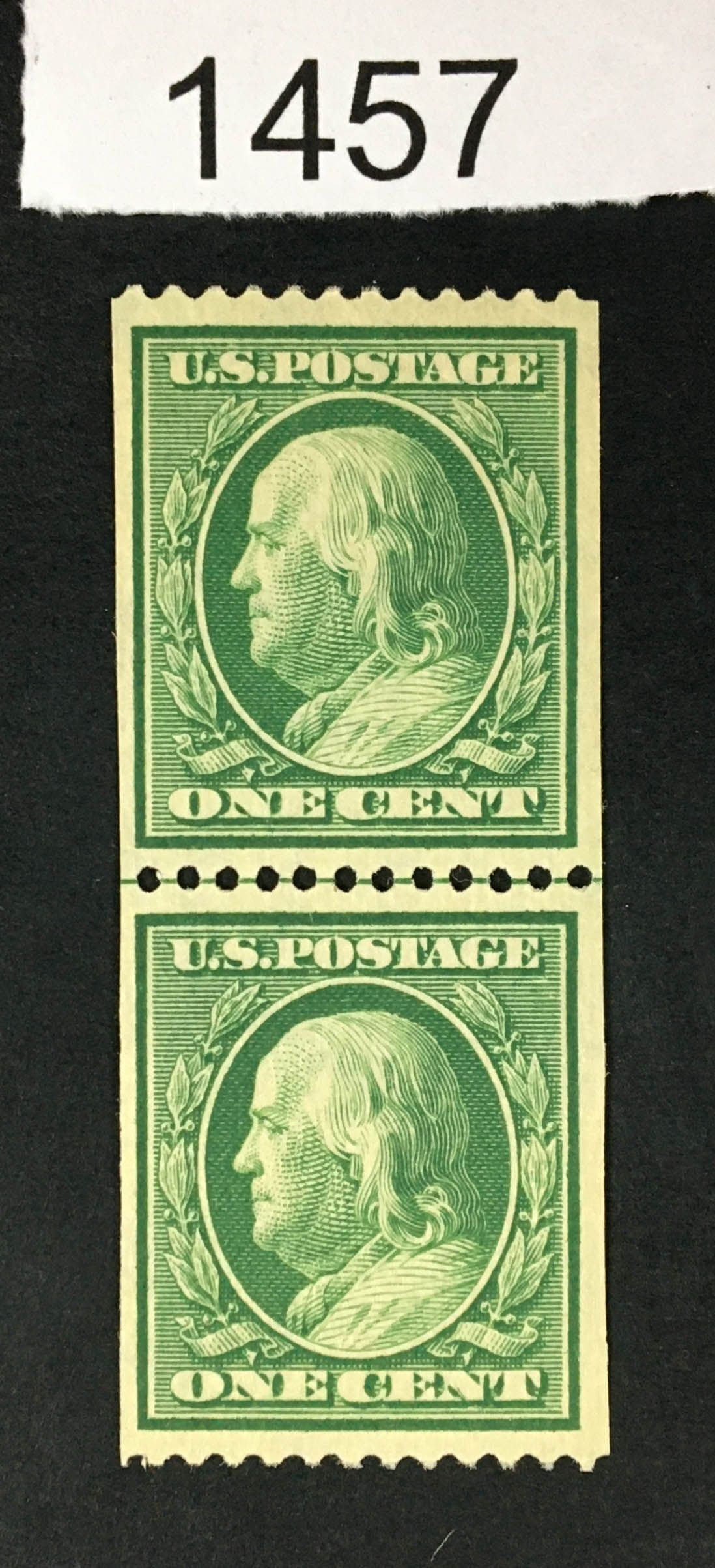 US Stamps # 385 Line Pair Mint OG NH LOT #1457 | United States, General ...
