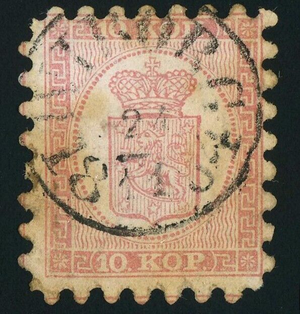 FINLAND SC#5 YT#4 Under Russian Empire 10k Postage Stamp 1860 Europe ...