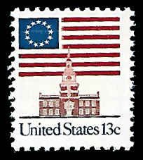 PCBstamps US #1622C 13c Flag / Independence, pf 11.25, MNH, (33 ...
